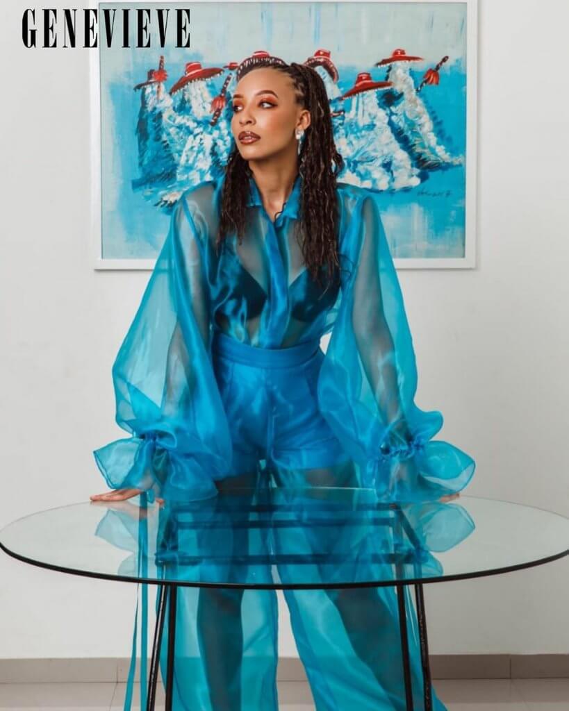 Laila Johnson's Blue Outfit on Genevieve Magazine is Our Style ...