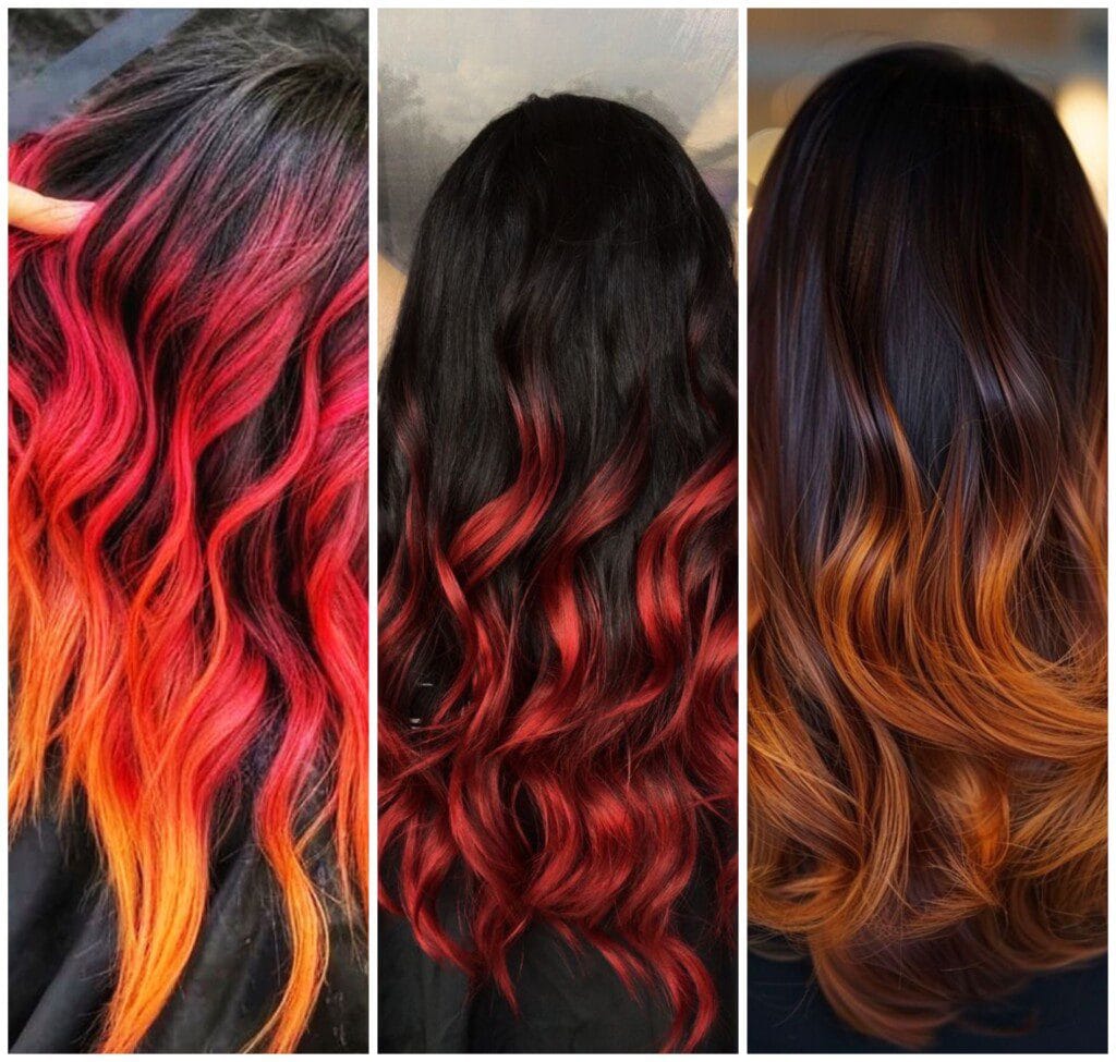 Ignite Your Ombré Style with These 6 Stunning Ombre Fire Hairstyle Color Ideas