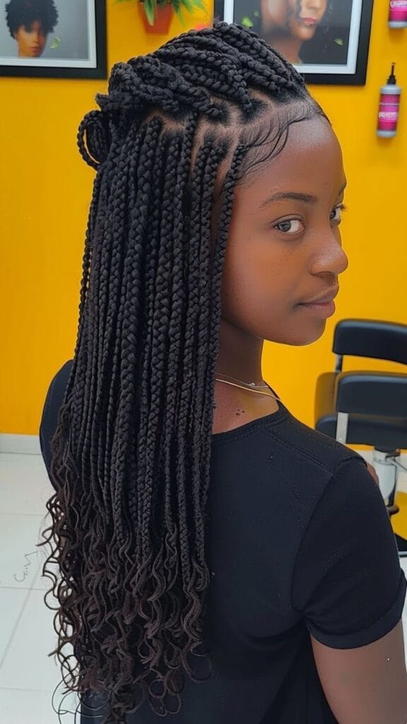 10 Gorgeous Box Braids with Loose Hair You'll Fall in Love With | GlamCityz