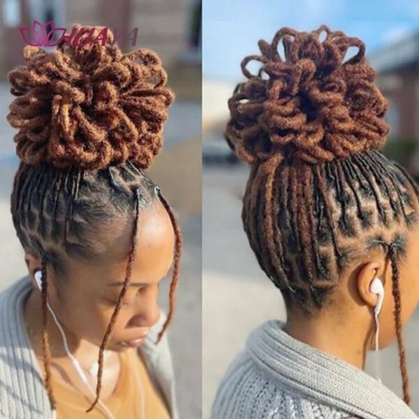 Creative and Chic Petal Bun Styles for Your Loc Journey | GlamCityz