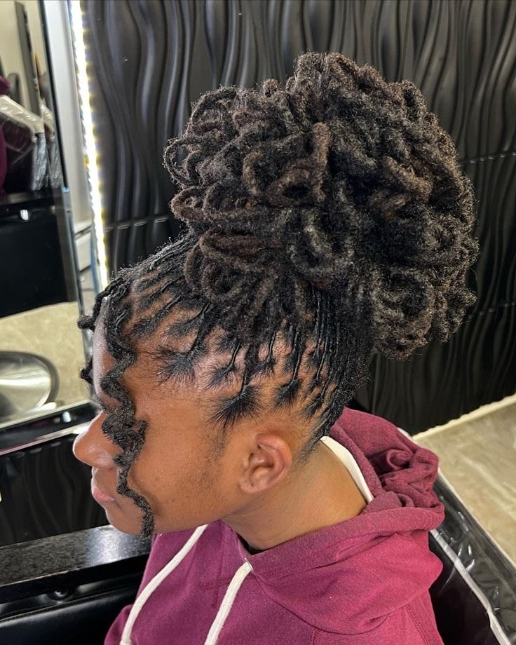 Creative and Chic Petal Bun Styles for Your Loc Journey | GlamCityz